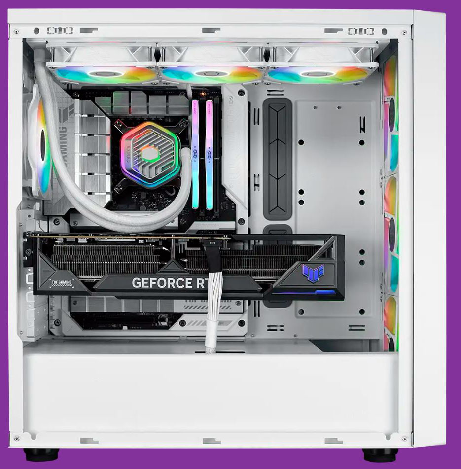 Cooler Master MasterBox 600 ATX White Mid-Tower Case, Back-Connected Motherboard Asus|MSI ...